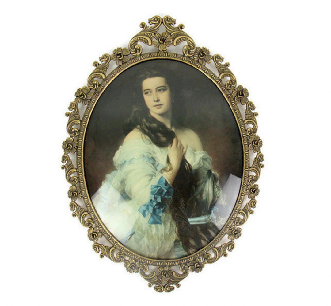Vintage Woman Photography With Frame, Large Wall Hangihg Framed Woman ...