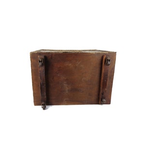 Antique Wooden Coal Box With Brass Embossed Decoration, Vintage ...