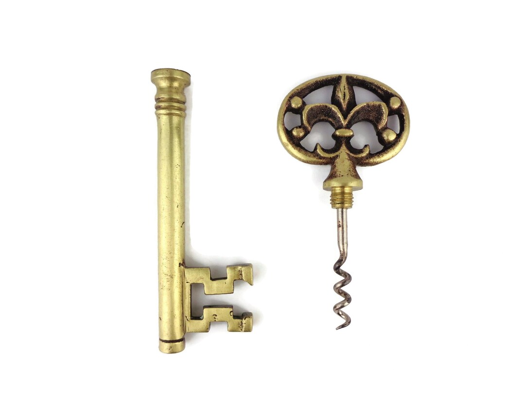 Antique Brass Corkscrew 19th Century French Corkscrew Fleur - Etsy