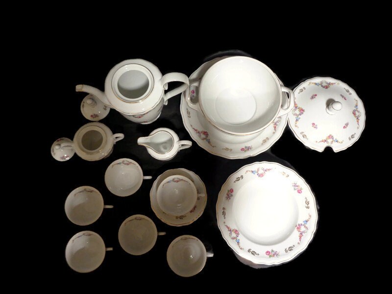 Vintage Porcelain Breakfast Set, Breakfast Dining Set Bavaria Germany ...