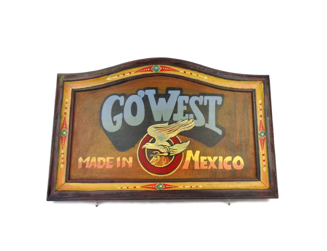 Vintage Mexican Wall Plate, Mexican Wall Sign, Handpainted Mexican Wall ...
