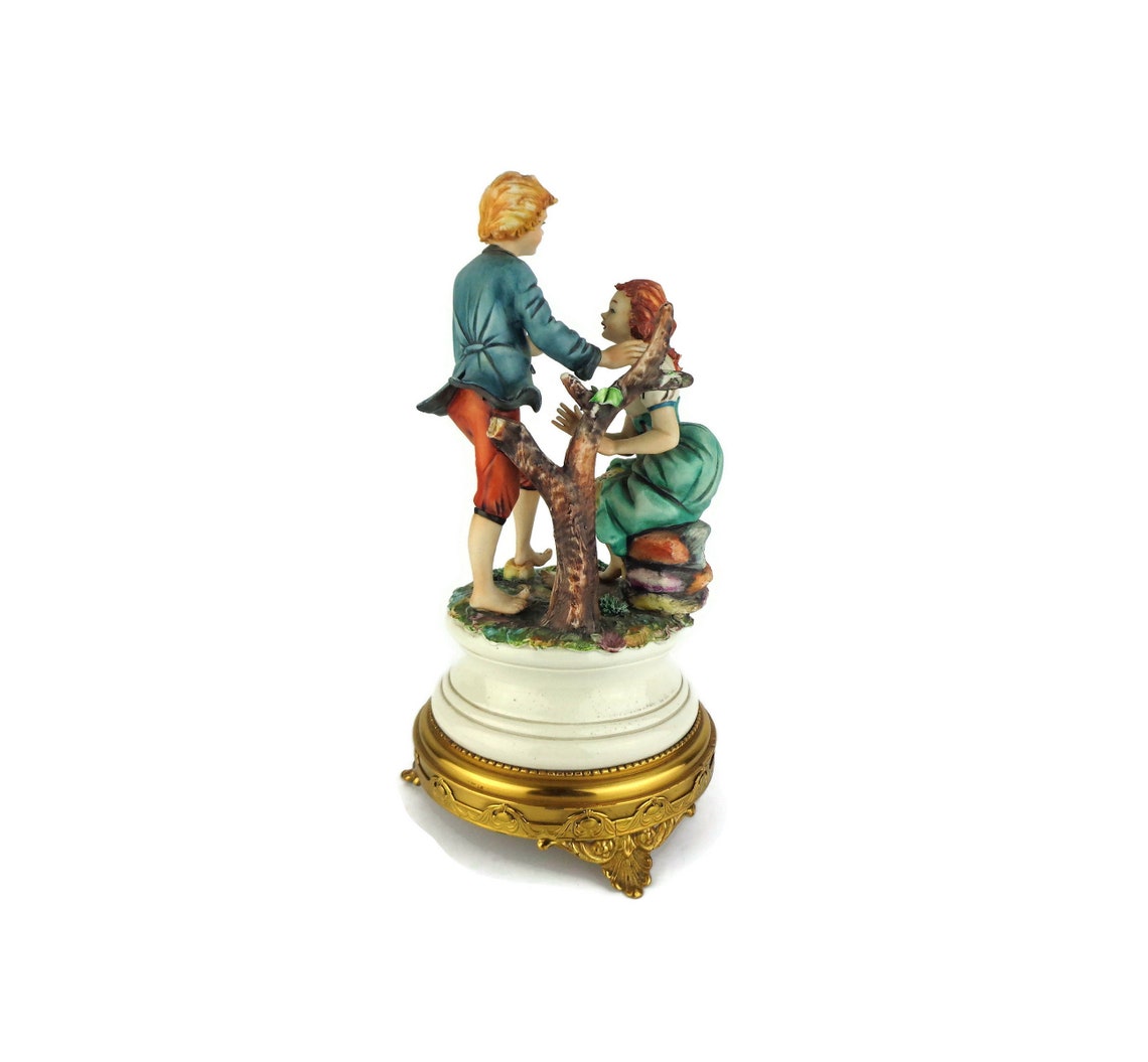Antique Capodimonte Boy and Girl Statue Renaissance Boy and - Etsy