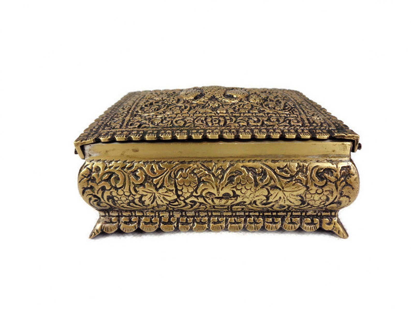 Antique Bronze Jewelry Box With Double Headed Eagle, Roman Empires ...