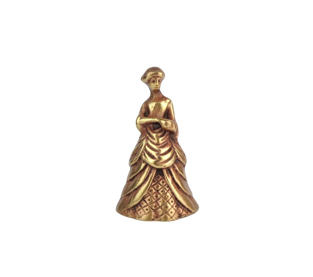 Antique Bell Lady Figurine, Victorian Lady Bell, Brass Hand Bell - Etsy