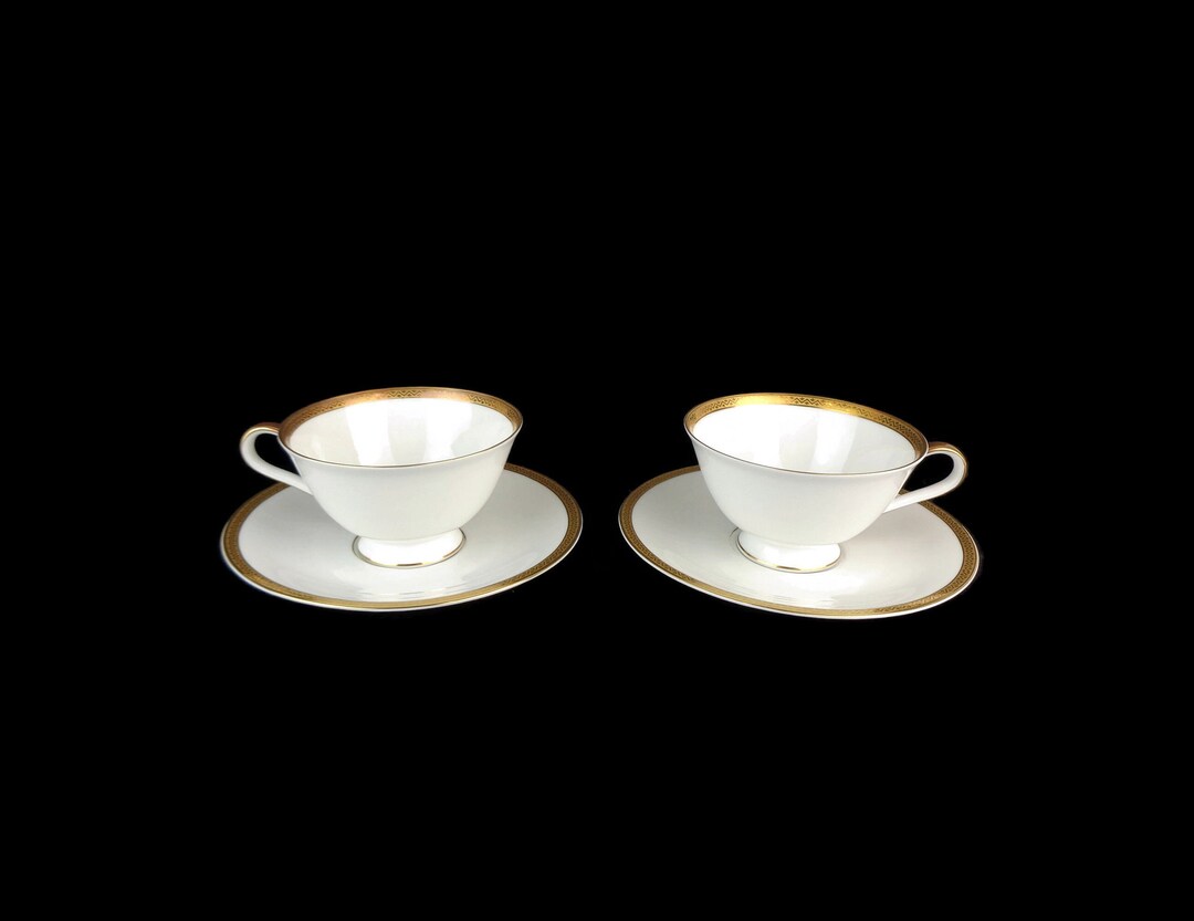 Vintage Porcelain Tea Cooffee Cups Pair Coffee Tea Cups Set - Etsy