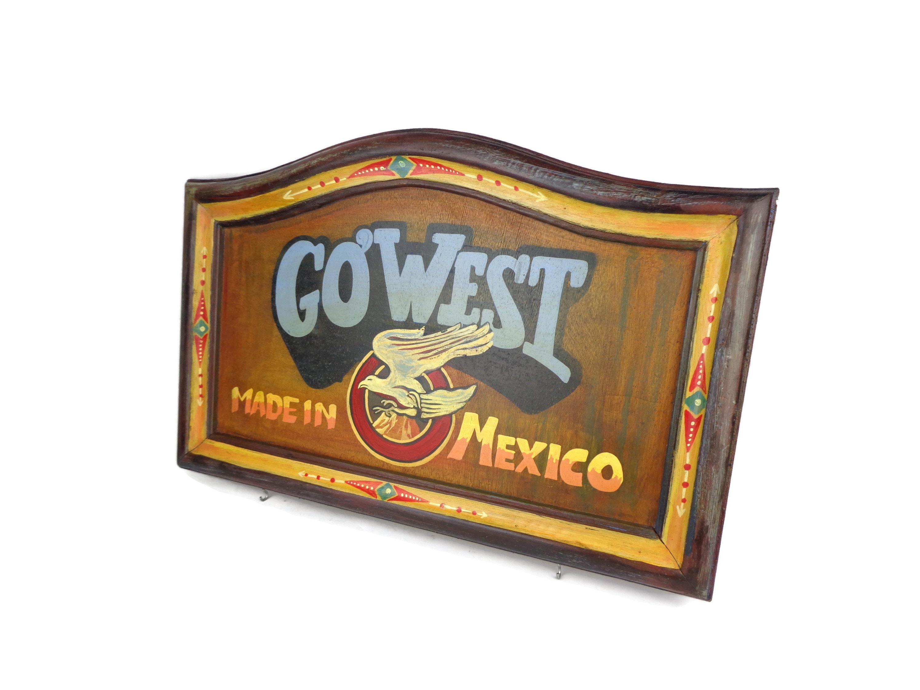Vintage Mexican Wall Plate Mexican Wall Sign Handpainted - Etsy