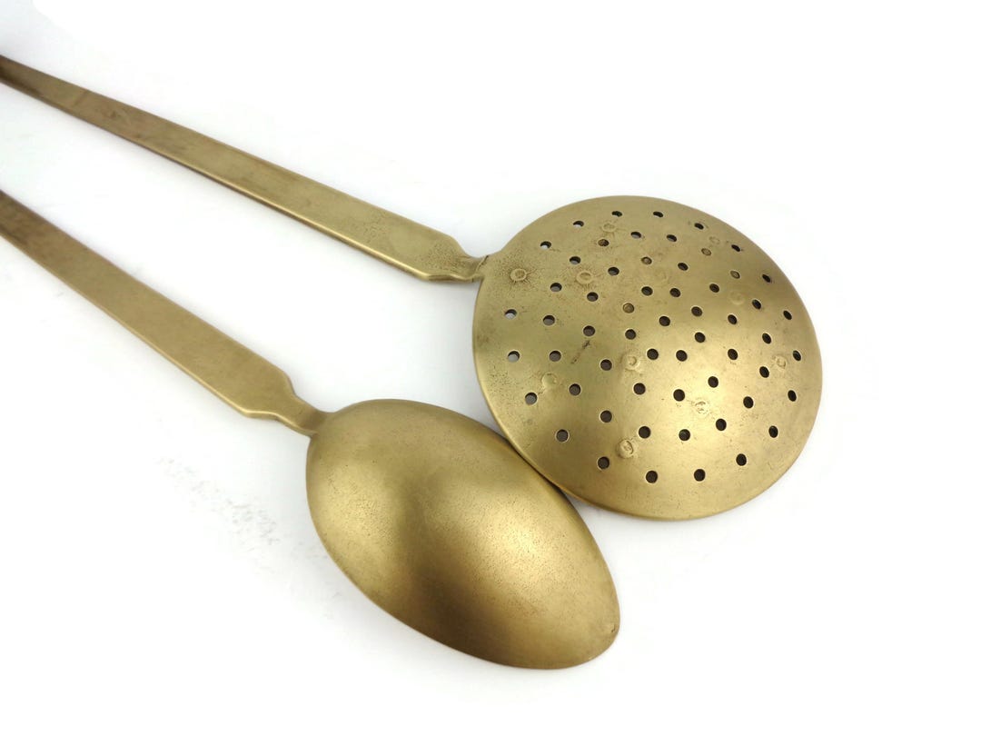 Cooking Utensils Set, Brass Cooking Utensils, Wall Utensils Set - Etsy