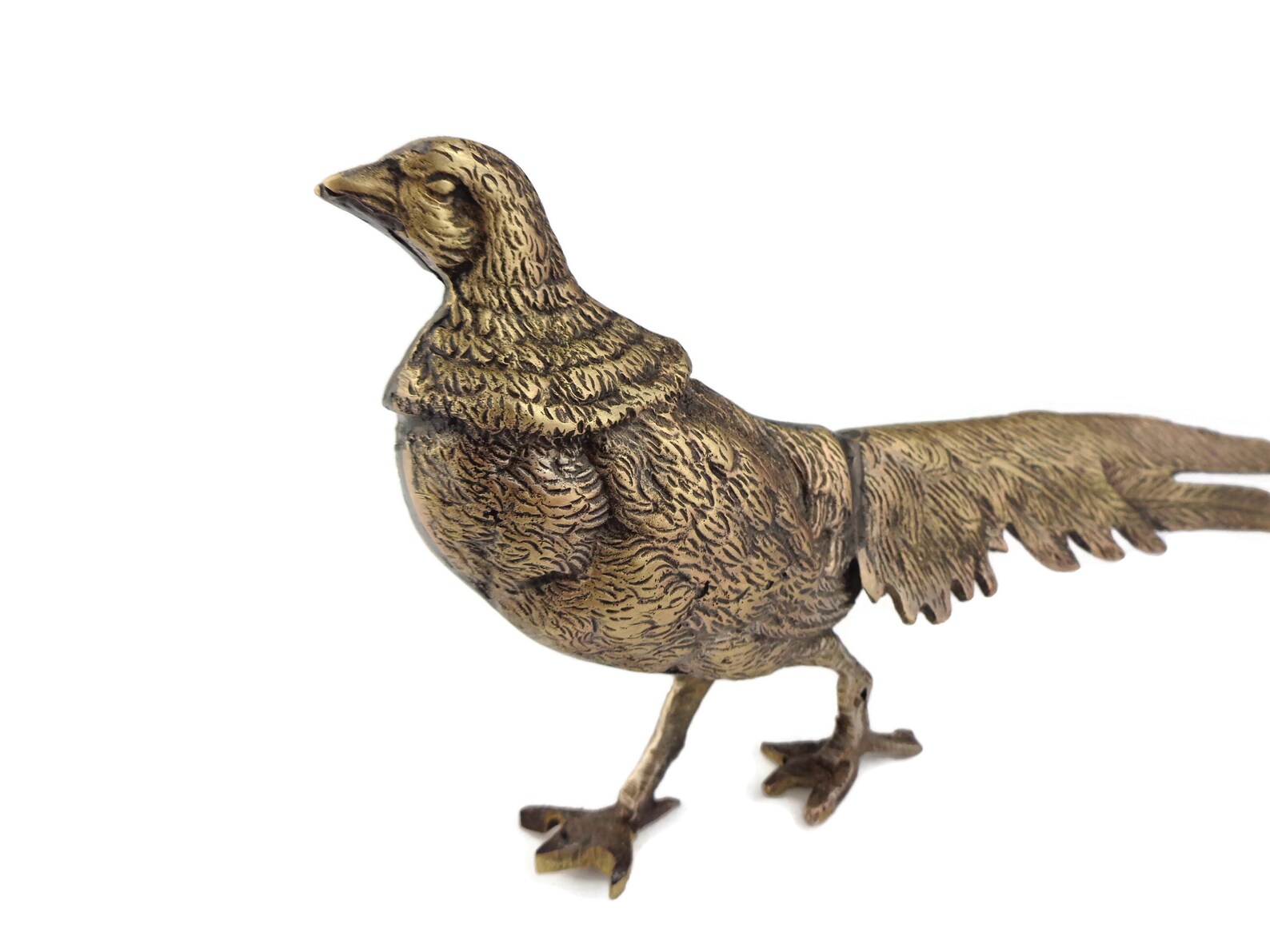 Vintage Brass Peacock Figurine, Antique Peacock Sculpture, Brass ...