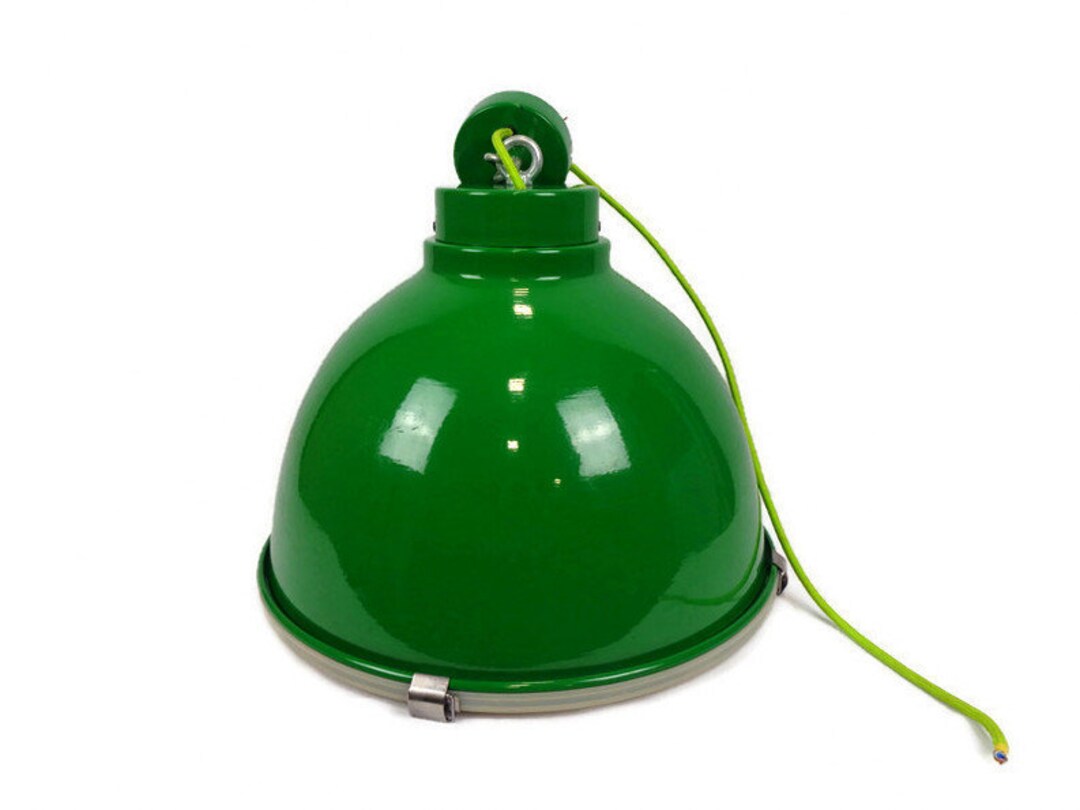 Vintage Green Lamp, Large Hanging Lamp, Green Ceiling Lamp - Etsy
