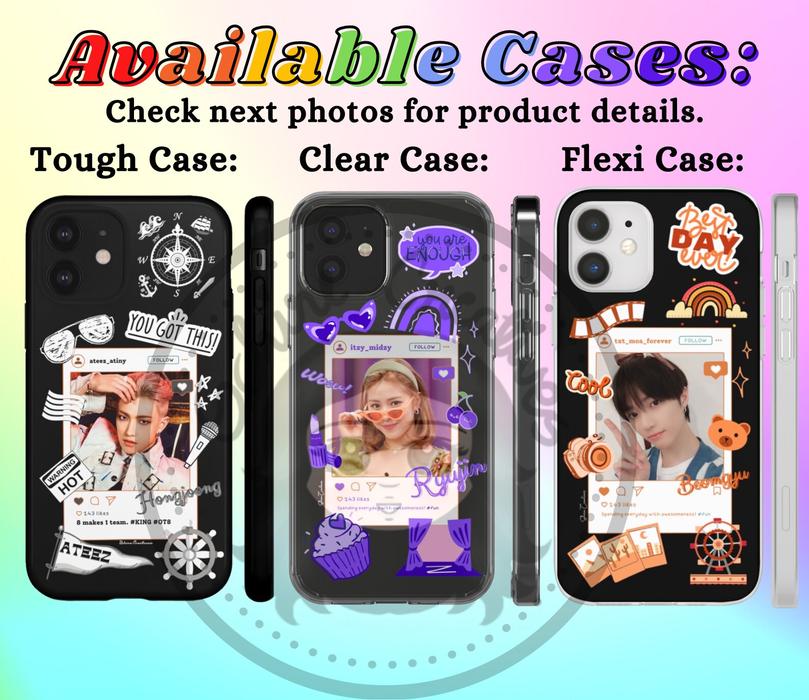 Customized Kpop Phone Cases Kpop Tough Case Kpop Clear Case | Etsy