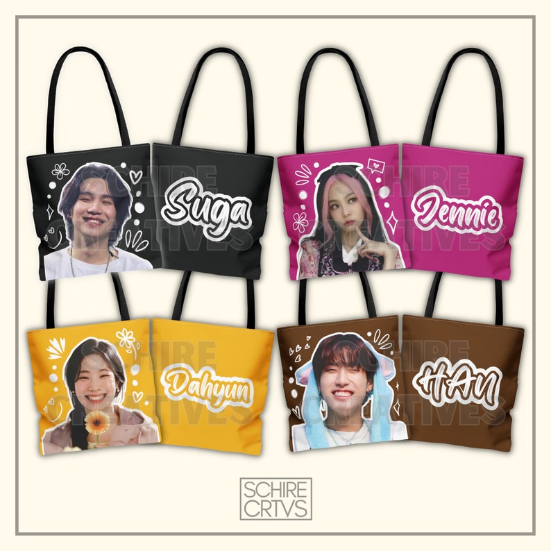 Customizable Kpop Bias All Over Print Tote Bag, Personalized Tote Bag ...