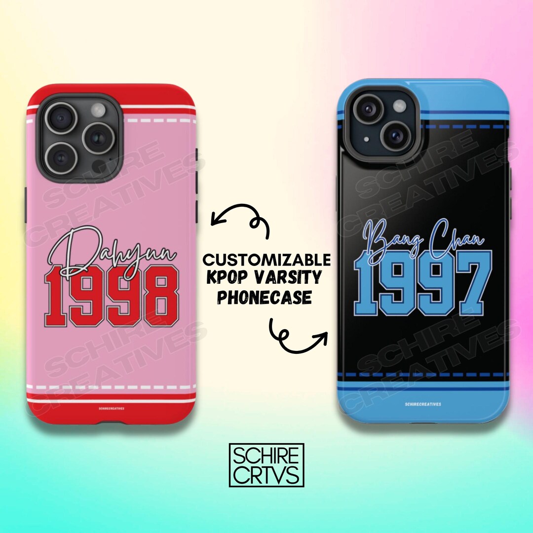 CUSTOMIZABLE Kpop Bias Birthyear Retro Style Phone Case, Custom Phone ...