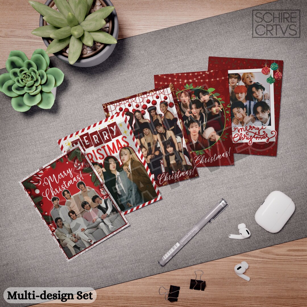 Customizable Multi-design Kpop Greeting Cards (5 Pieces/set), Kpop ...