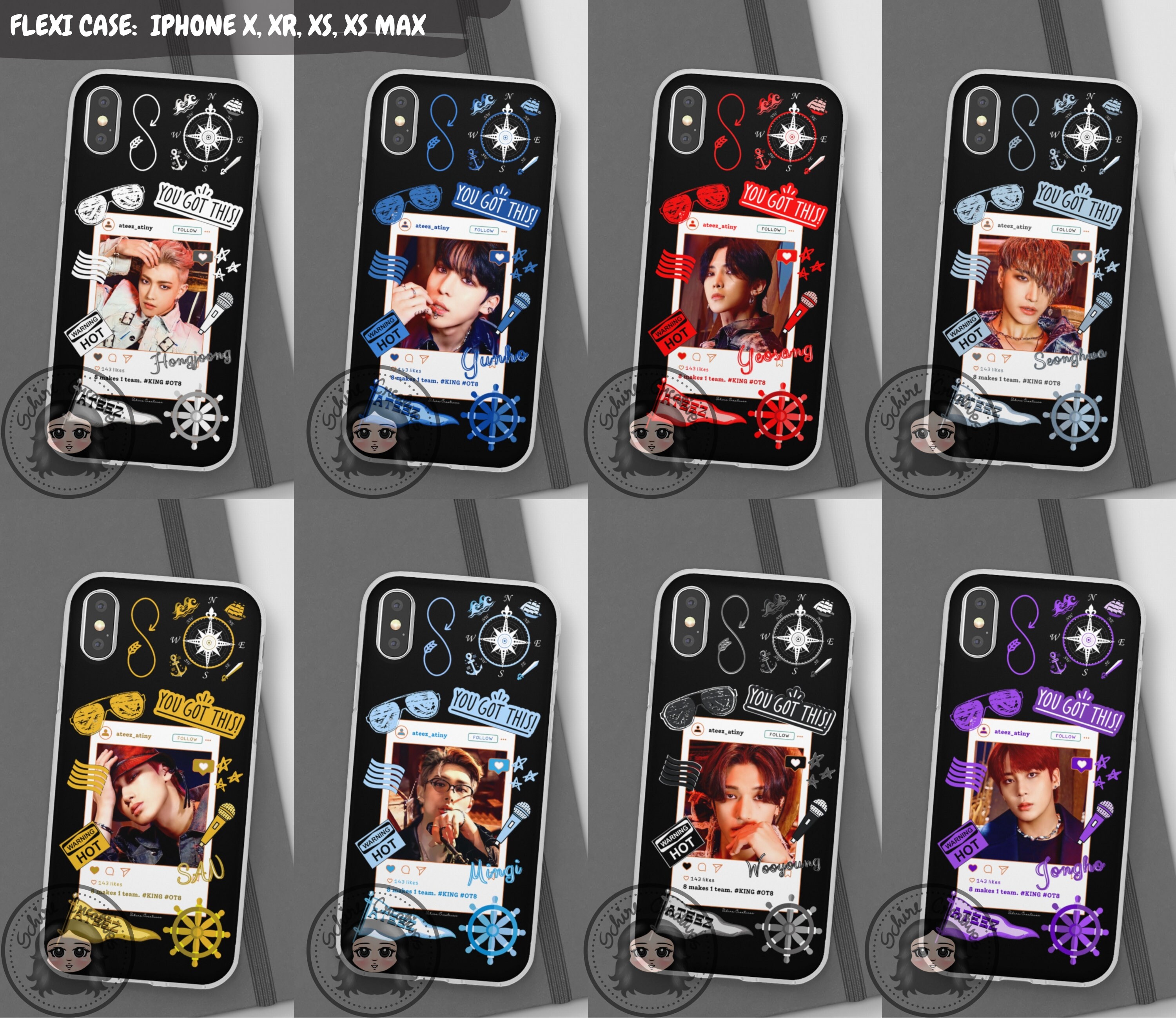 Customizable Ateez Members Phone Cases Ateez Iphone Case - Etsy UK