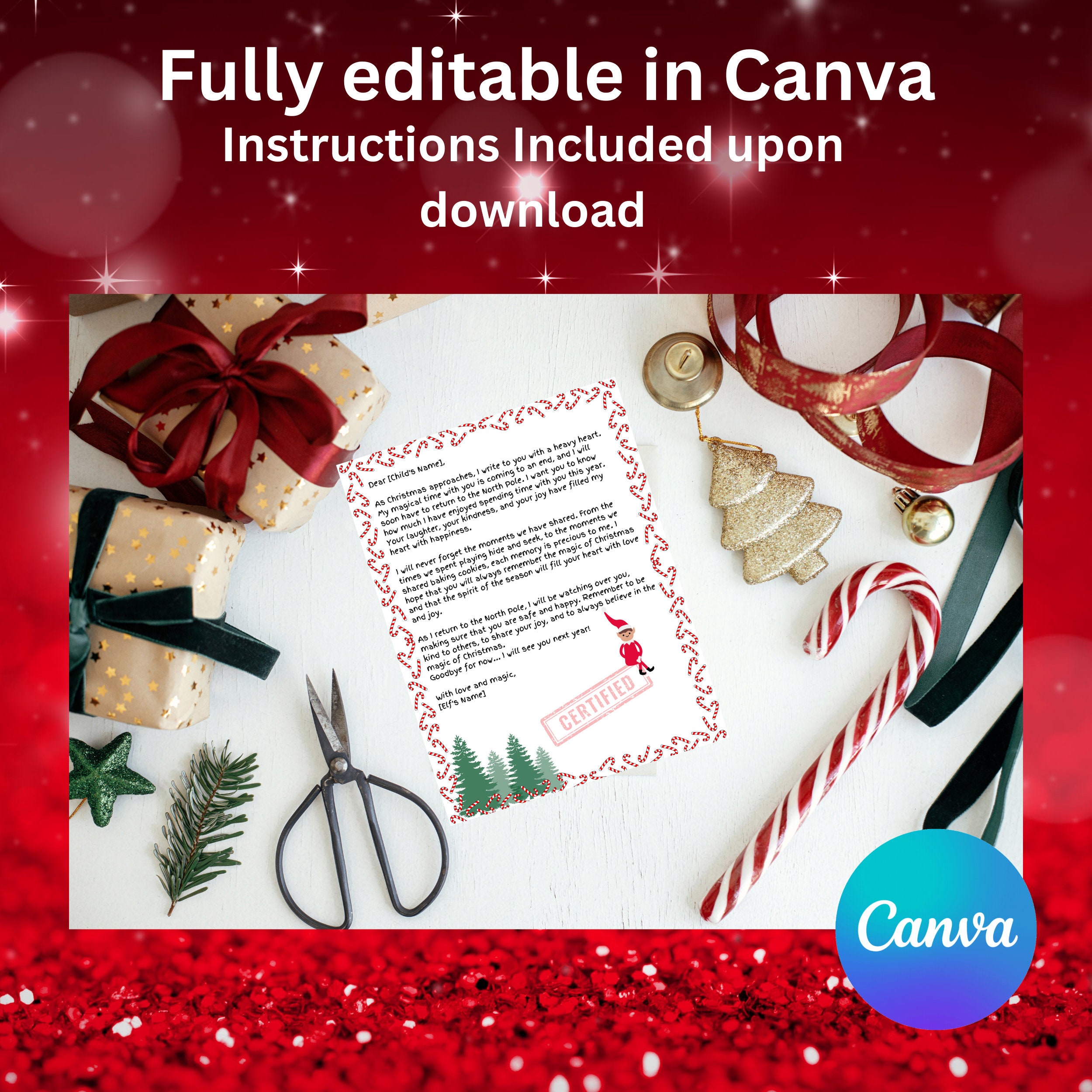 Elf Goodbye Letter Multicultural Elf Elf on a Shelf Christmas Letter to ...