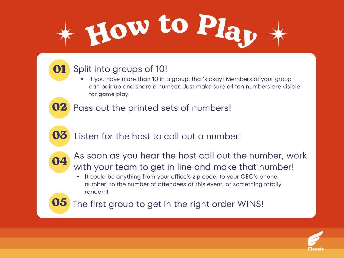 The Numbers Game! an EASY ICEBREAKER! Great for Any Group Size! - Etsy