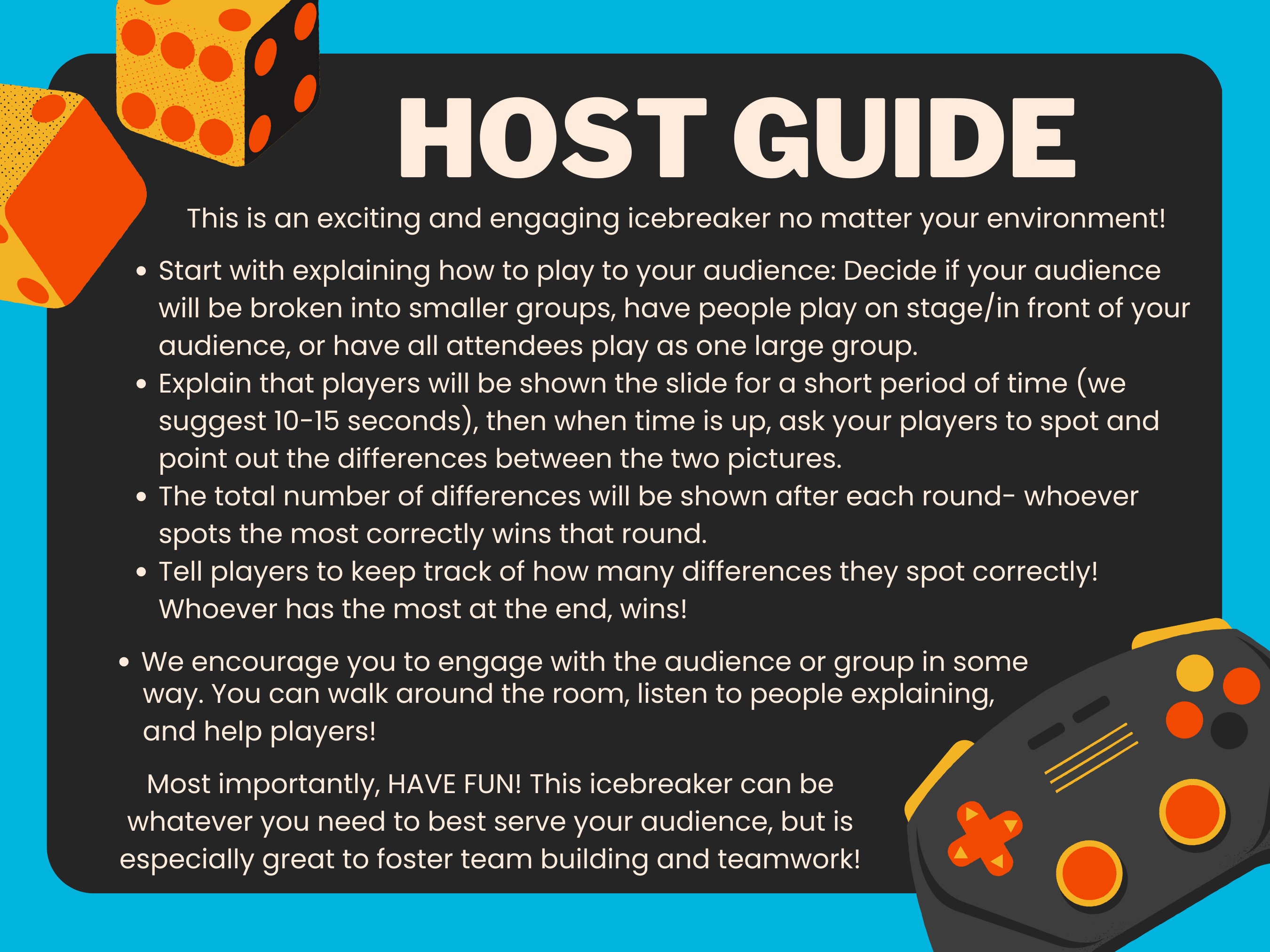 Spot the Difference! an EASY ICEBREAKER! Great for Virtual Game, In ...