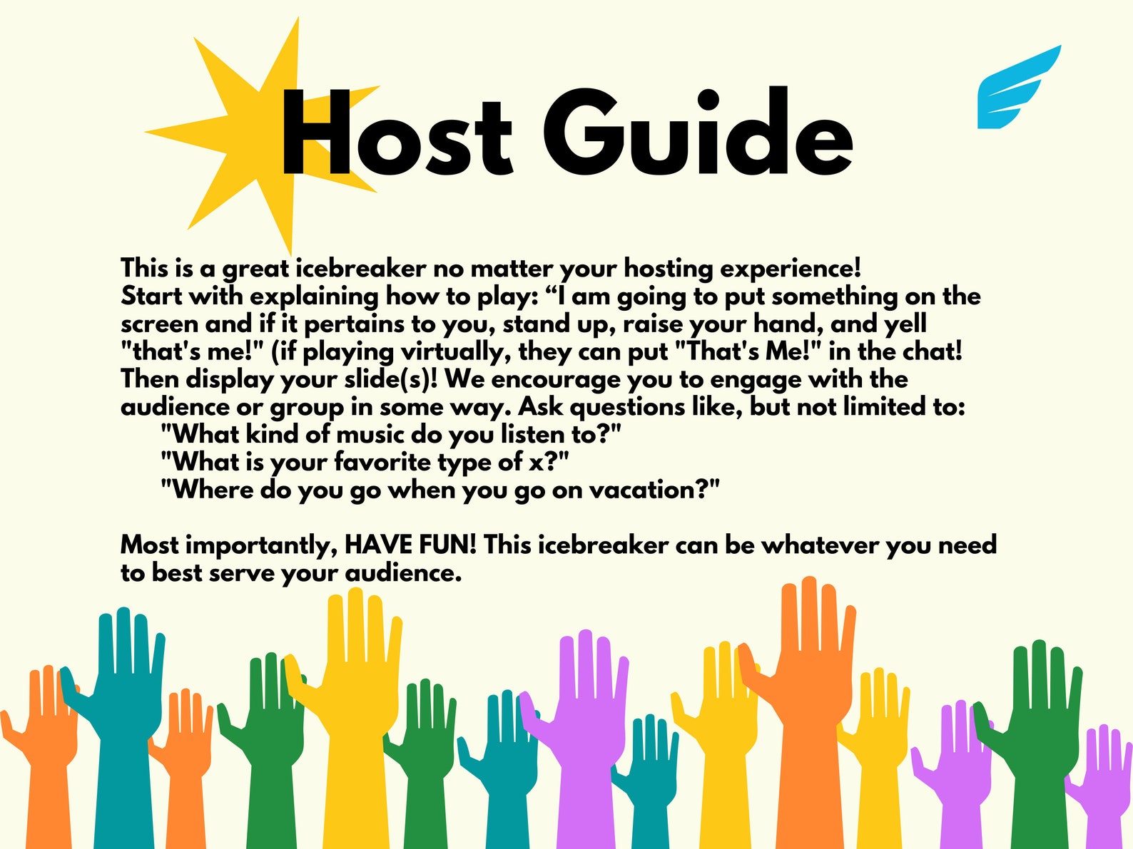 That's Me! an EASY ICEBREAKER! Great for Virtual Game, In-person Game ...