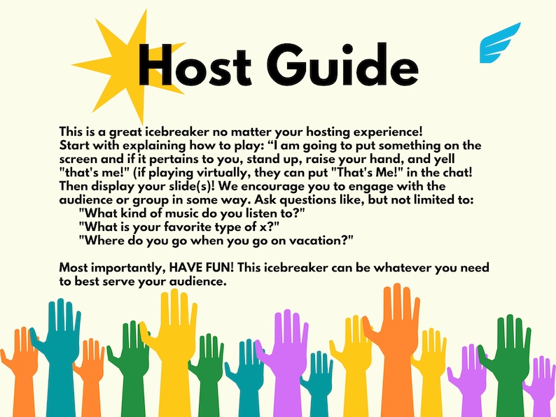 That's Me! an EASY ICEBREAKER! Great for Virtual Game, In-person Game ...