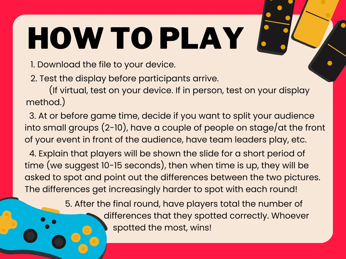 Spot the Difference! an EASY ICEBREAKER! Great for Virtual Game, In ...