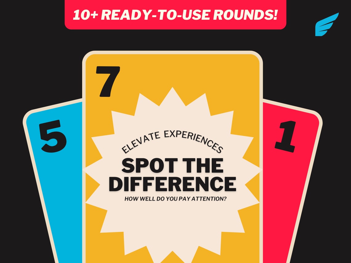 Spot the Difference! an EASY ICEBREAKER! Great for Virtual Game, In ...