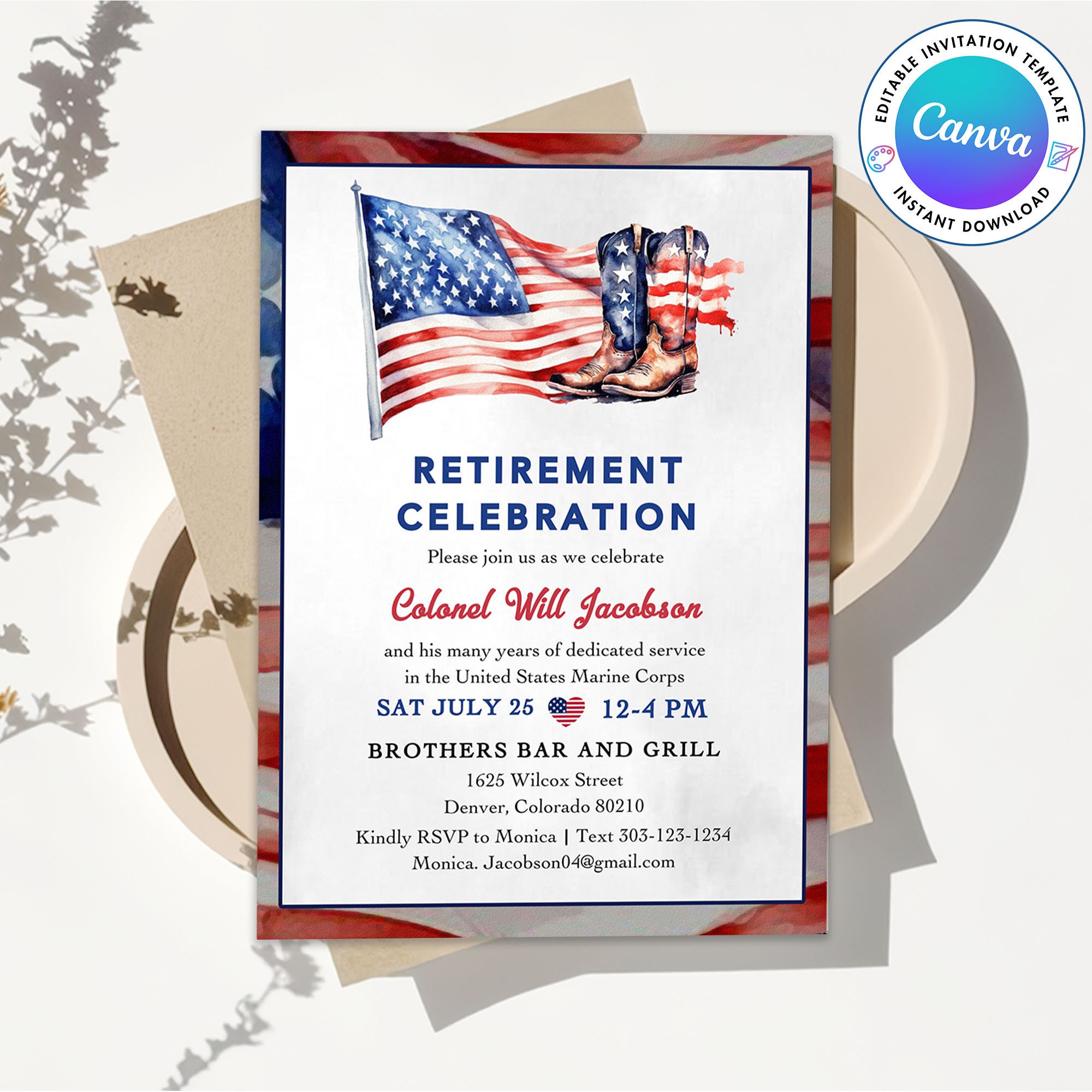 Police Retirement Invitation TEMPLATE, Police Invitation Printable ...