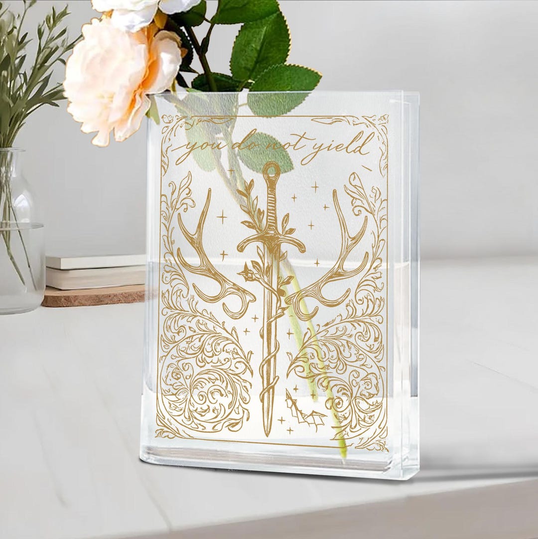 You Do Not Yield Book Vase, Throne of Glass Inspired Sarah J Maas Merch ...