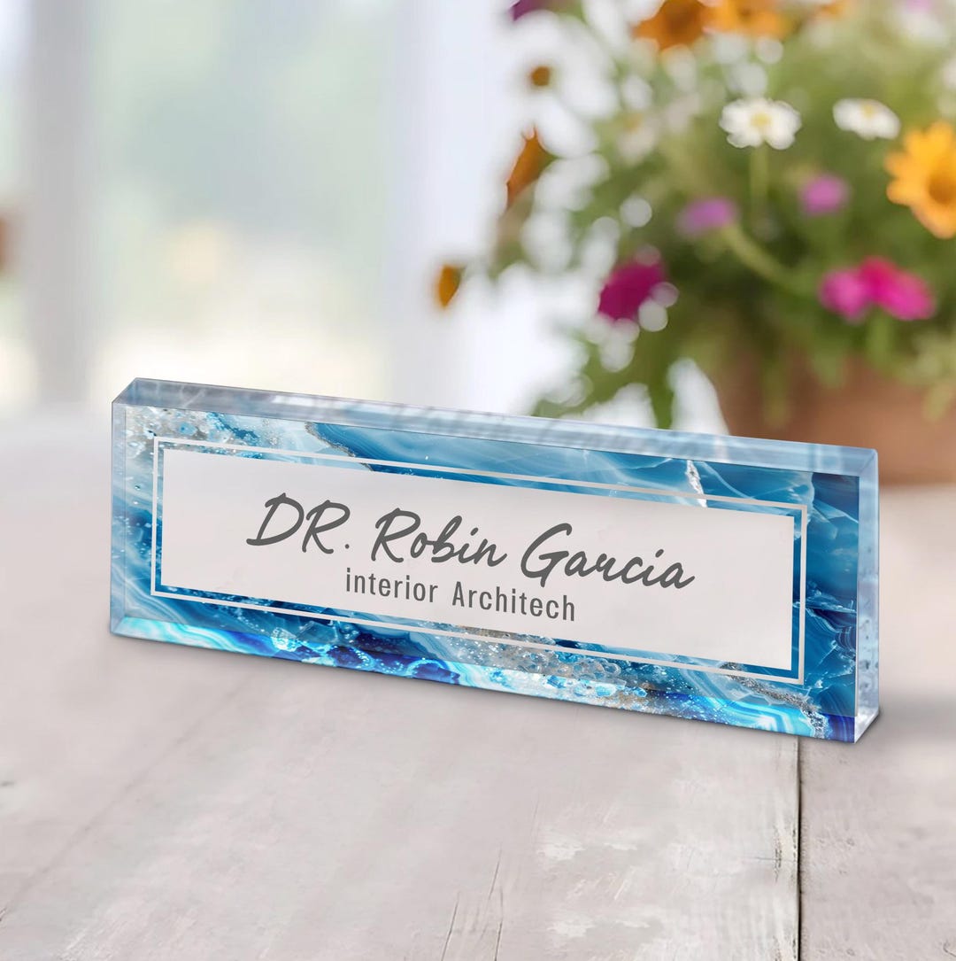 Custom Name Plate for Desk, Desk Name Plate, Office Gifts Desk, Work ...