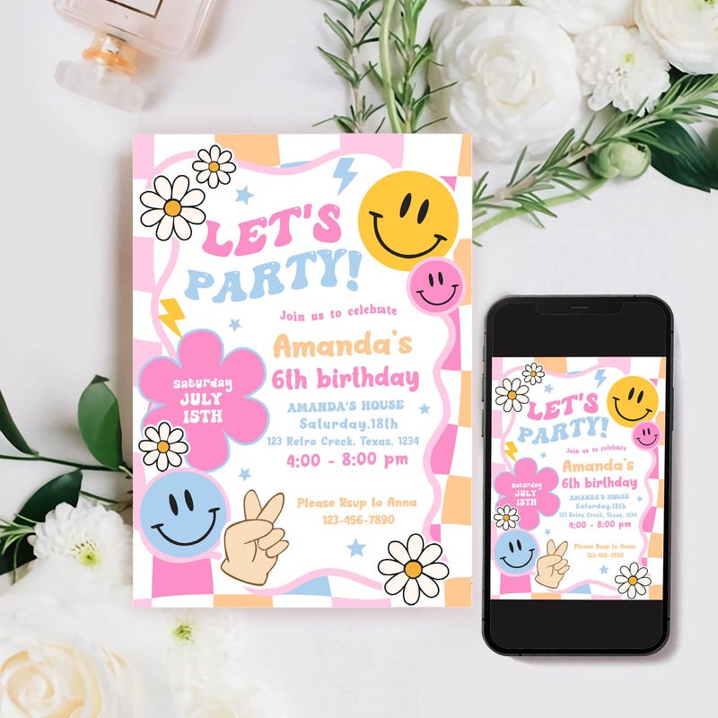 Preppy Invitation - Etsy