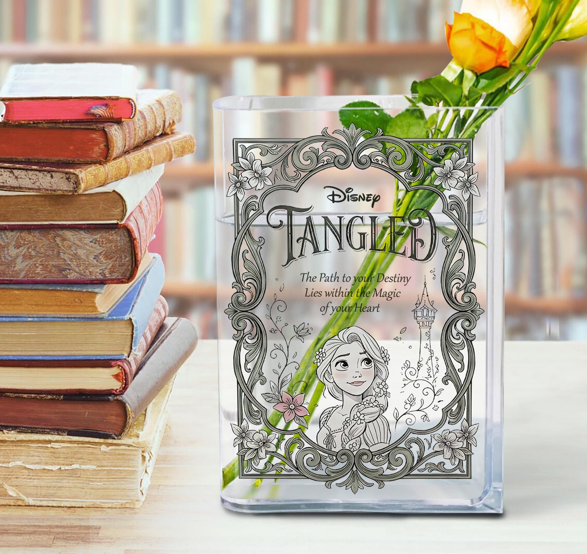Tangled Book Vase, Rapunzel Inspired Book Vase, Fantasy Princess ...