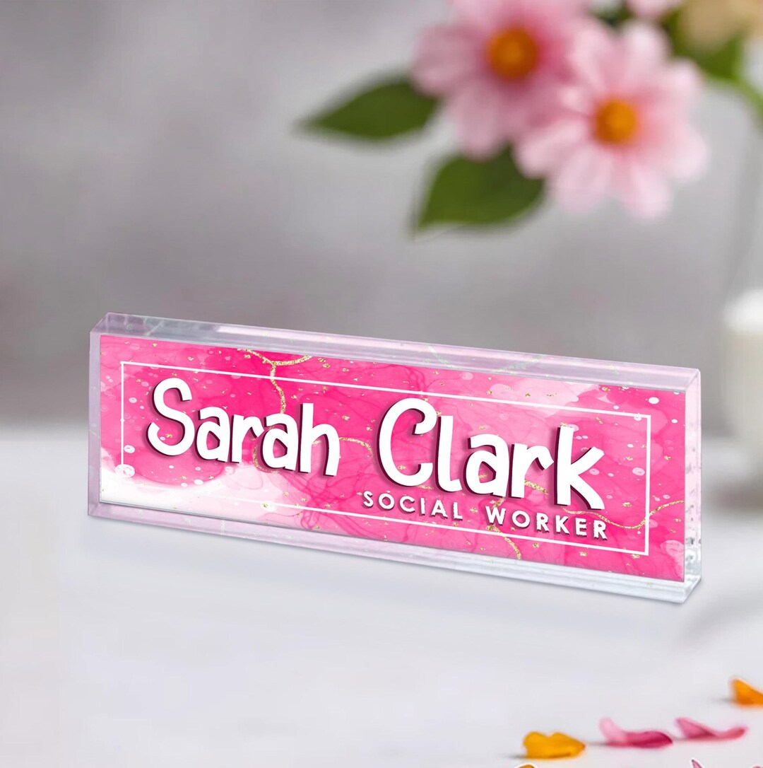 Custom Name Plate for Desk, Desk Nameplate, Personalized Gift, Office ...