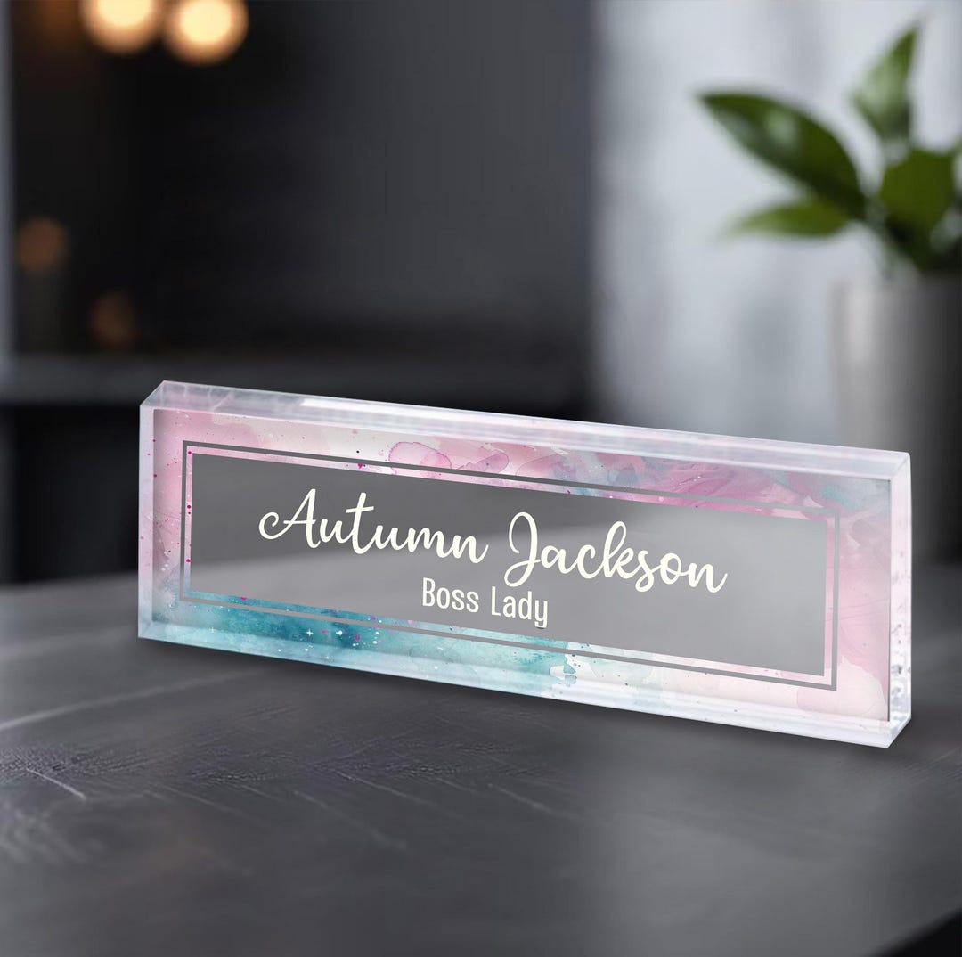 Custom Acrylic Name Plate, Office Name Plate, Personalized Name Plate ...