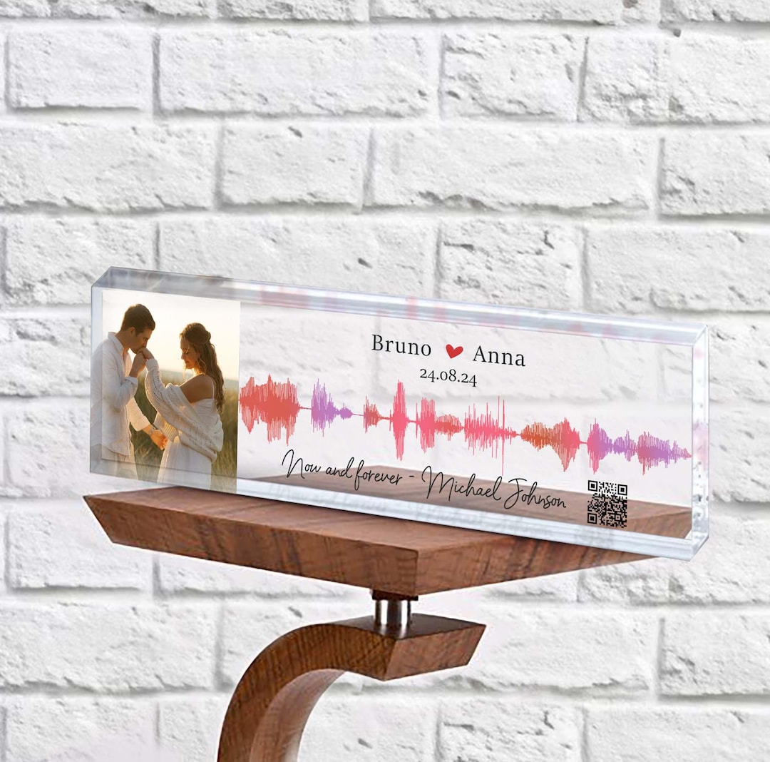 Soundwave Art QR Code | Song Plaque CUSTOM | Sound Wave With QR Code ...