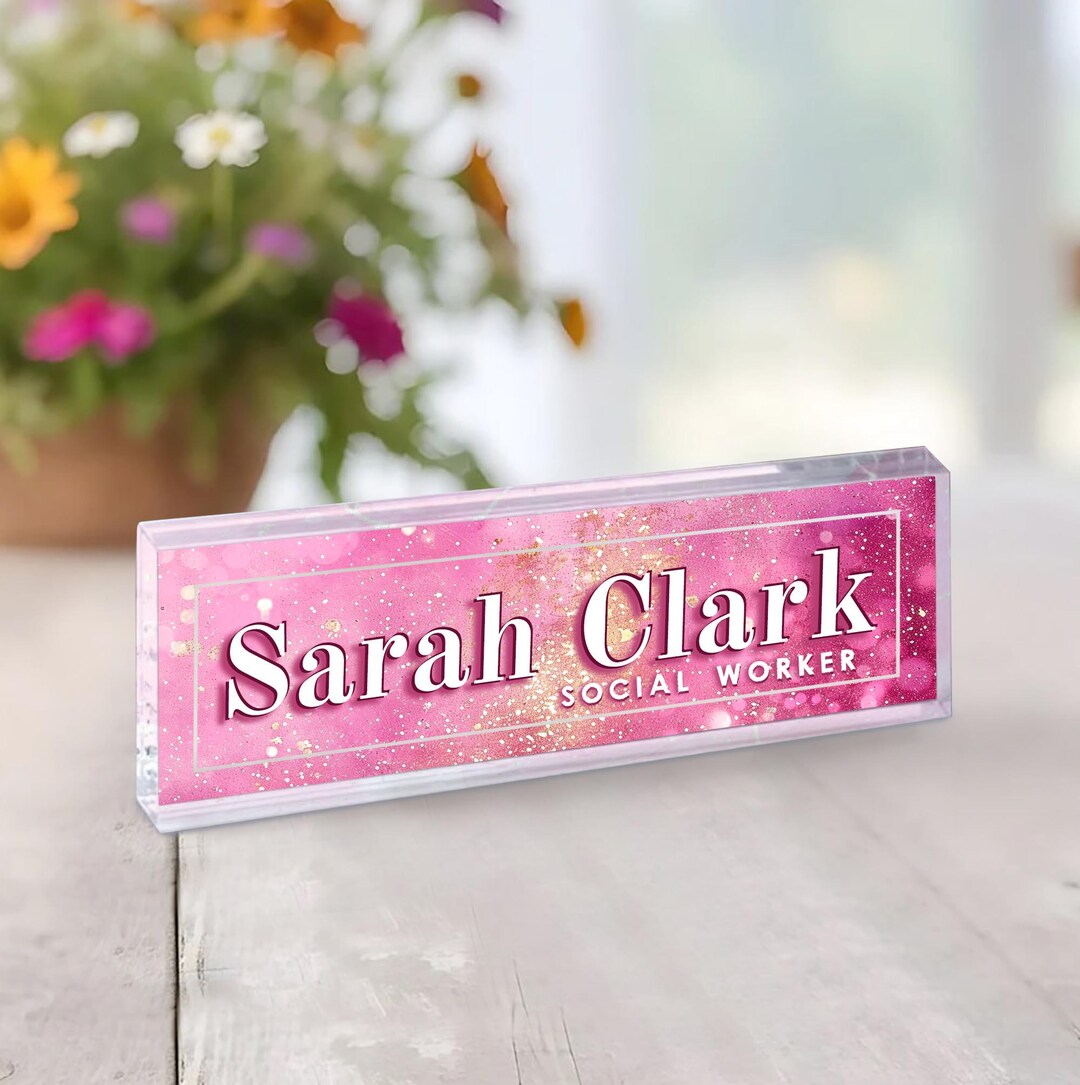 Custom Desk Name Plate, Office Desk Decor, Desk Name Sign, New Job Gift ...