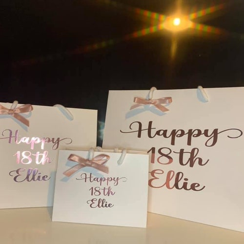 Personalised Wedding Sweet Bags Simple Elegant Candy Cart Etsy