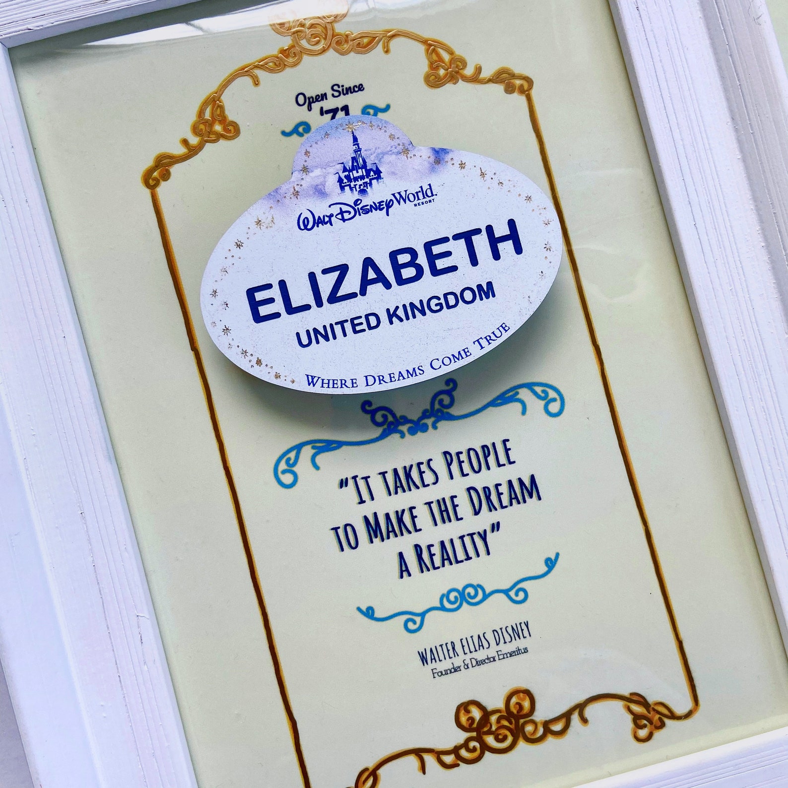 Cast Member Name Tag Display Frame and Print Casting Agency - Etsy
