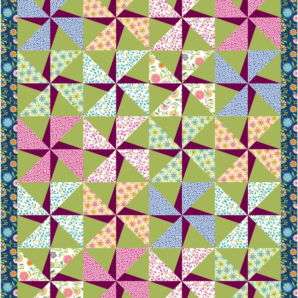 Pinwheel Quilt - Etsy
