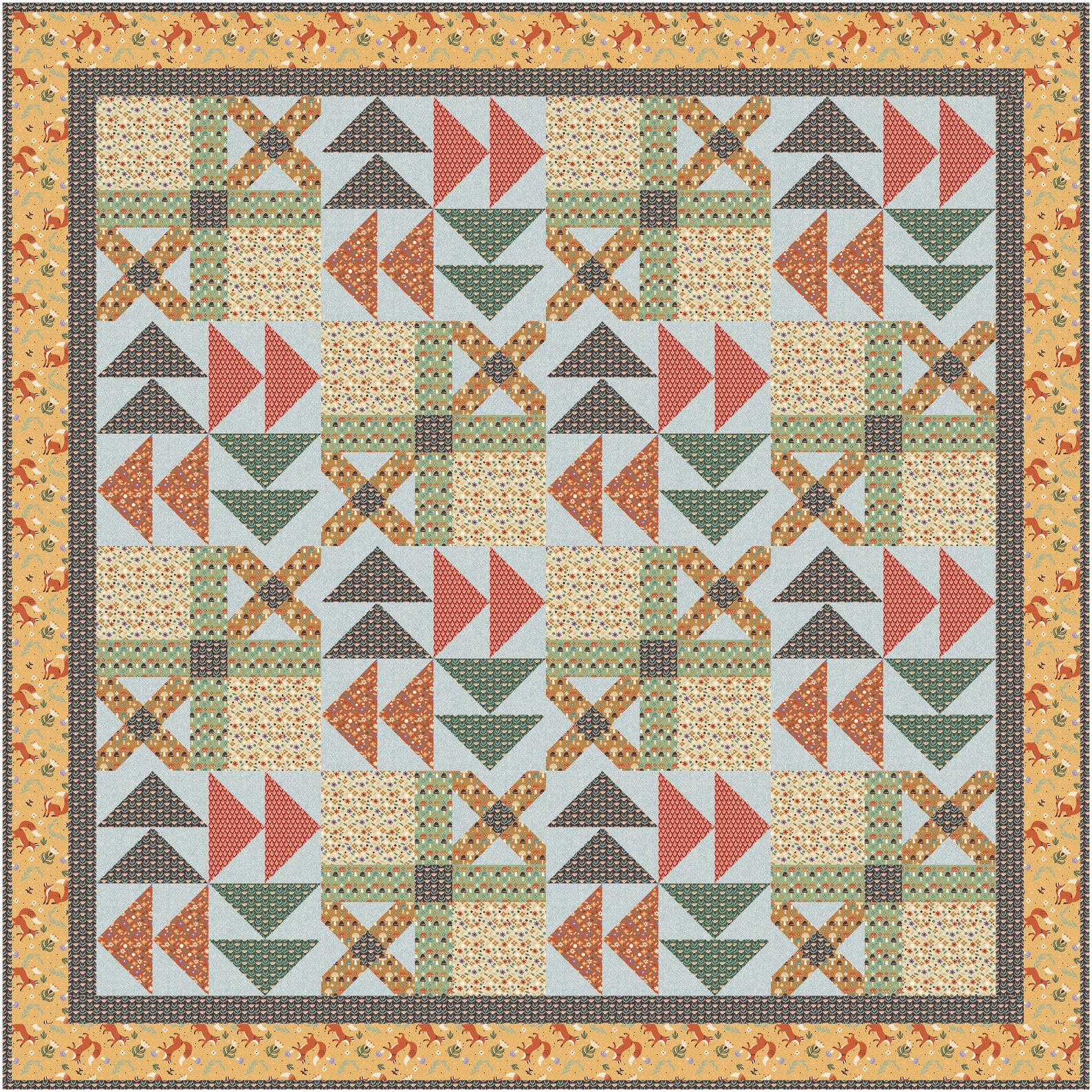 Flying Geese Quilt Pattern Wild Goose Chase Quilt Pattern - Etsy