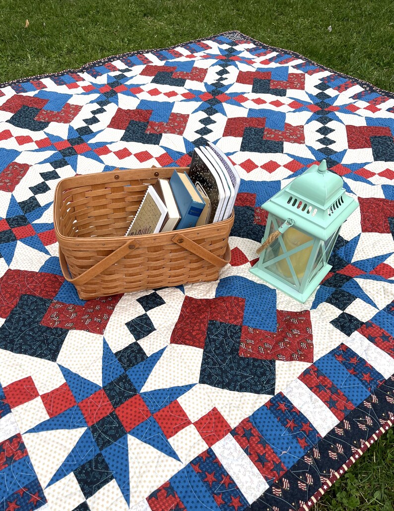 All American Quilt Pattern - Patriotic Quilt Pattern - Etsy
