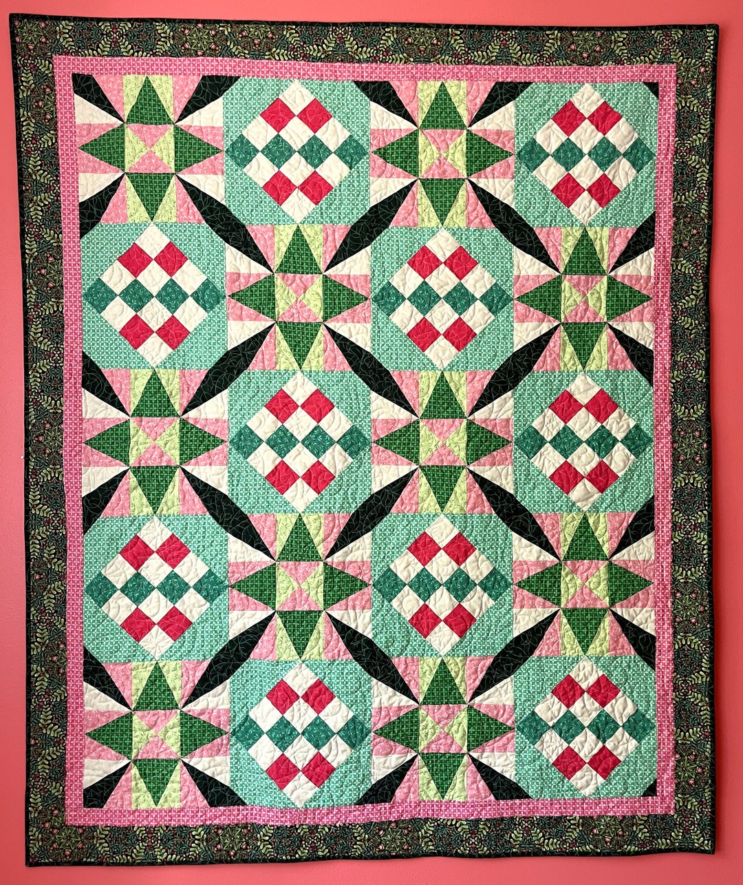 Star Quilt Pattern - Checkerboard Quilt Pattern - Peppermint Frost Quilt Pattern - Etsy
