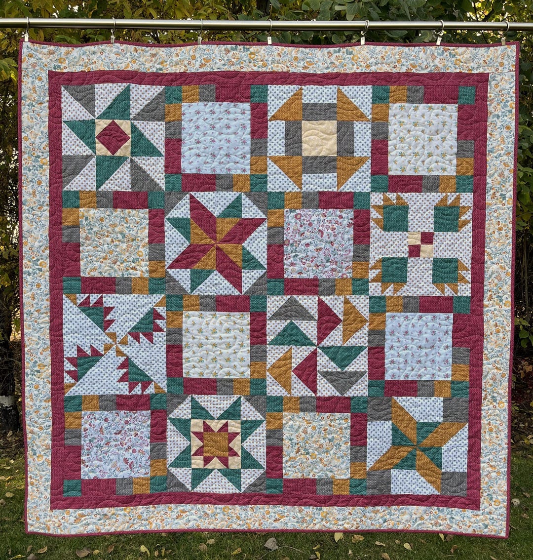 Barn Quilt Sampler BOM Quilt PDF Pattern - Traditional Quilt PDF ...