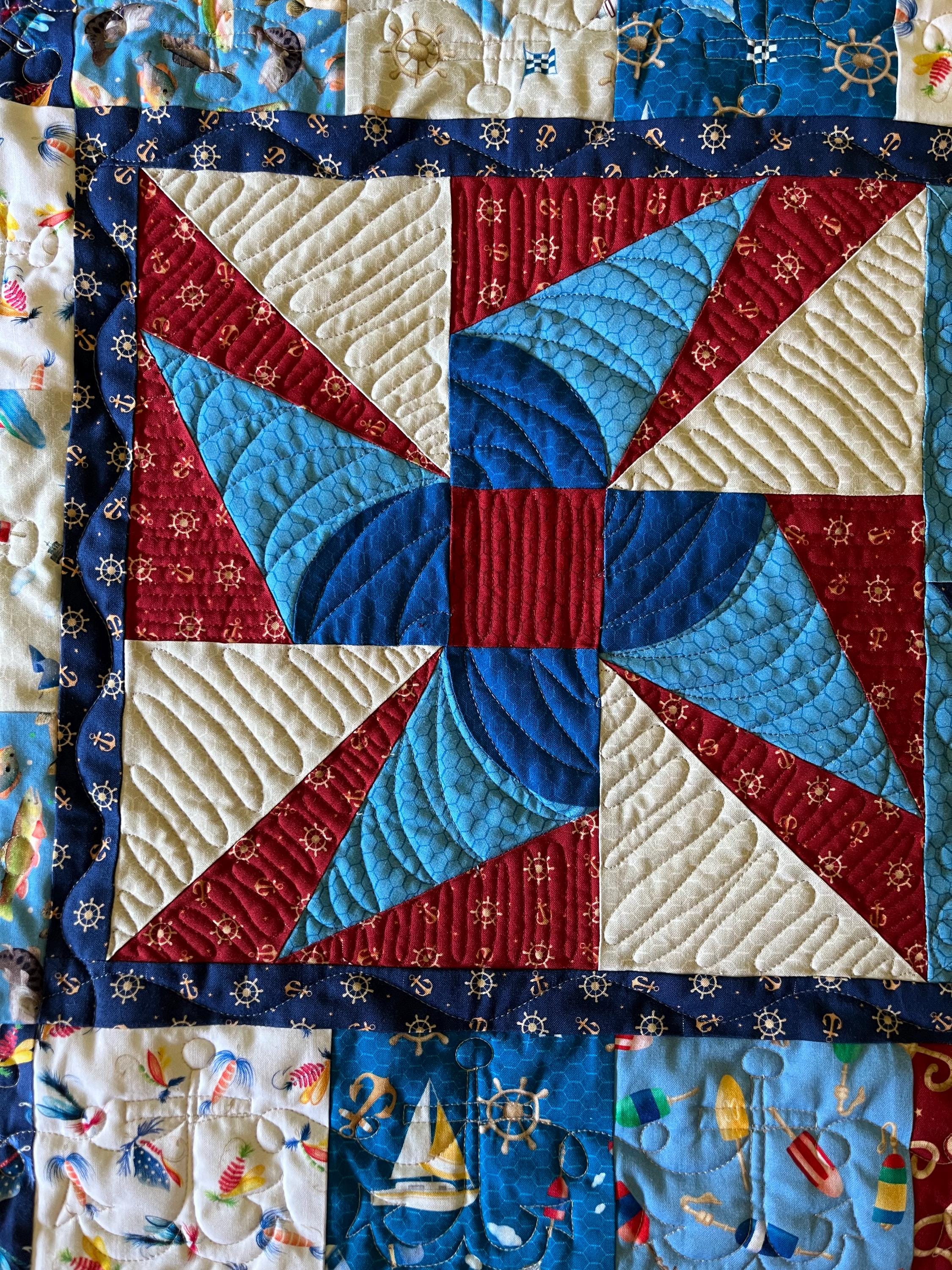 Anchors Away Table Runner Quilt Pattern - Nautical Quilt Pattern ...