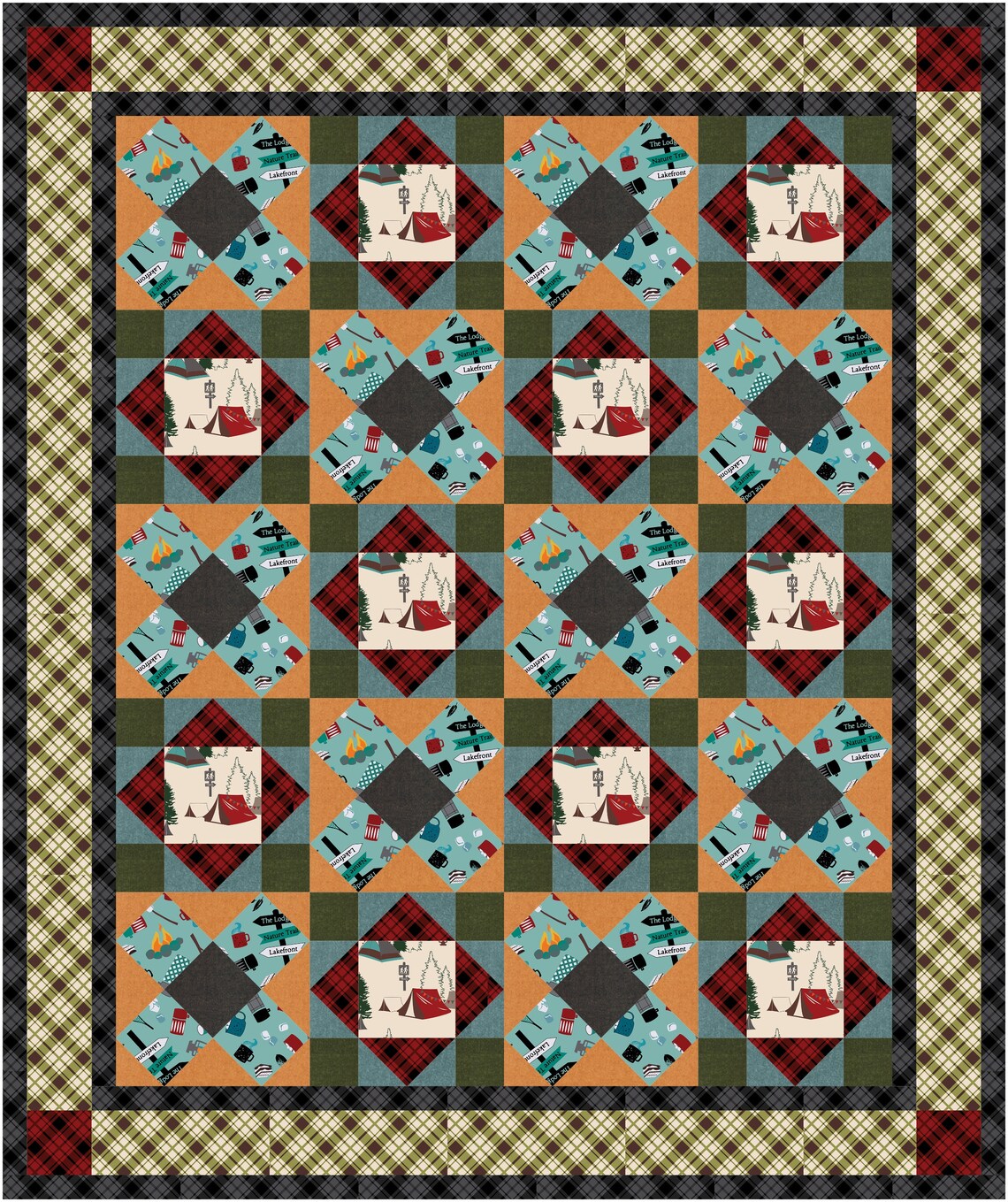 Camping PDF Quilt Pattern Smore Camping PDF Quilt Pattern - Etsy