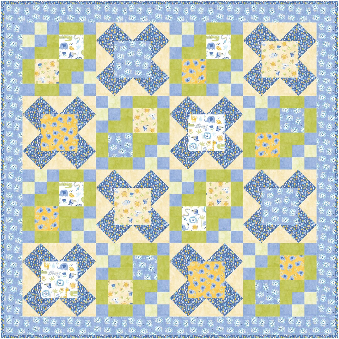 Baby Quilt PDF Pattern Baby Zoo Quilt PDF Pattern - Etsy