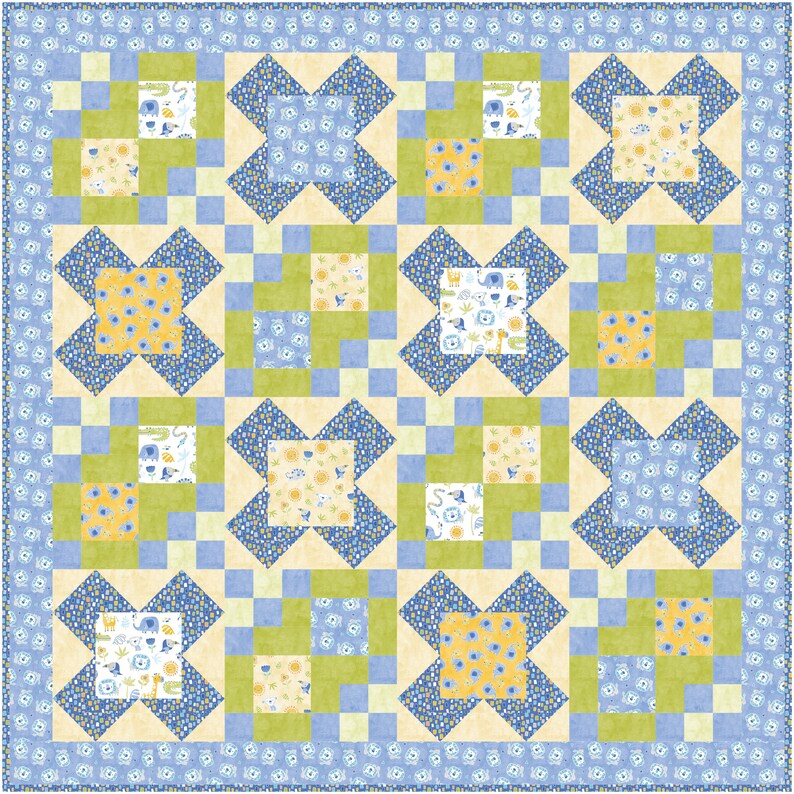 Baby Quilt PDF Pattern Baby Zoo Quilt PDF Pattern - Etsy