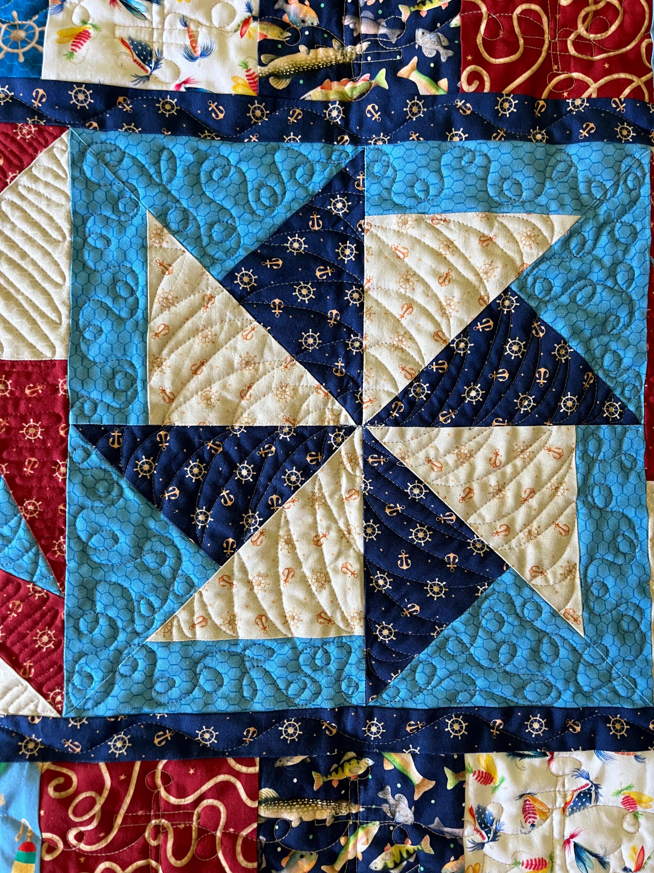 Anchors Away Table Runner Quilt Pattern - Nautical Quilt Pattern ...