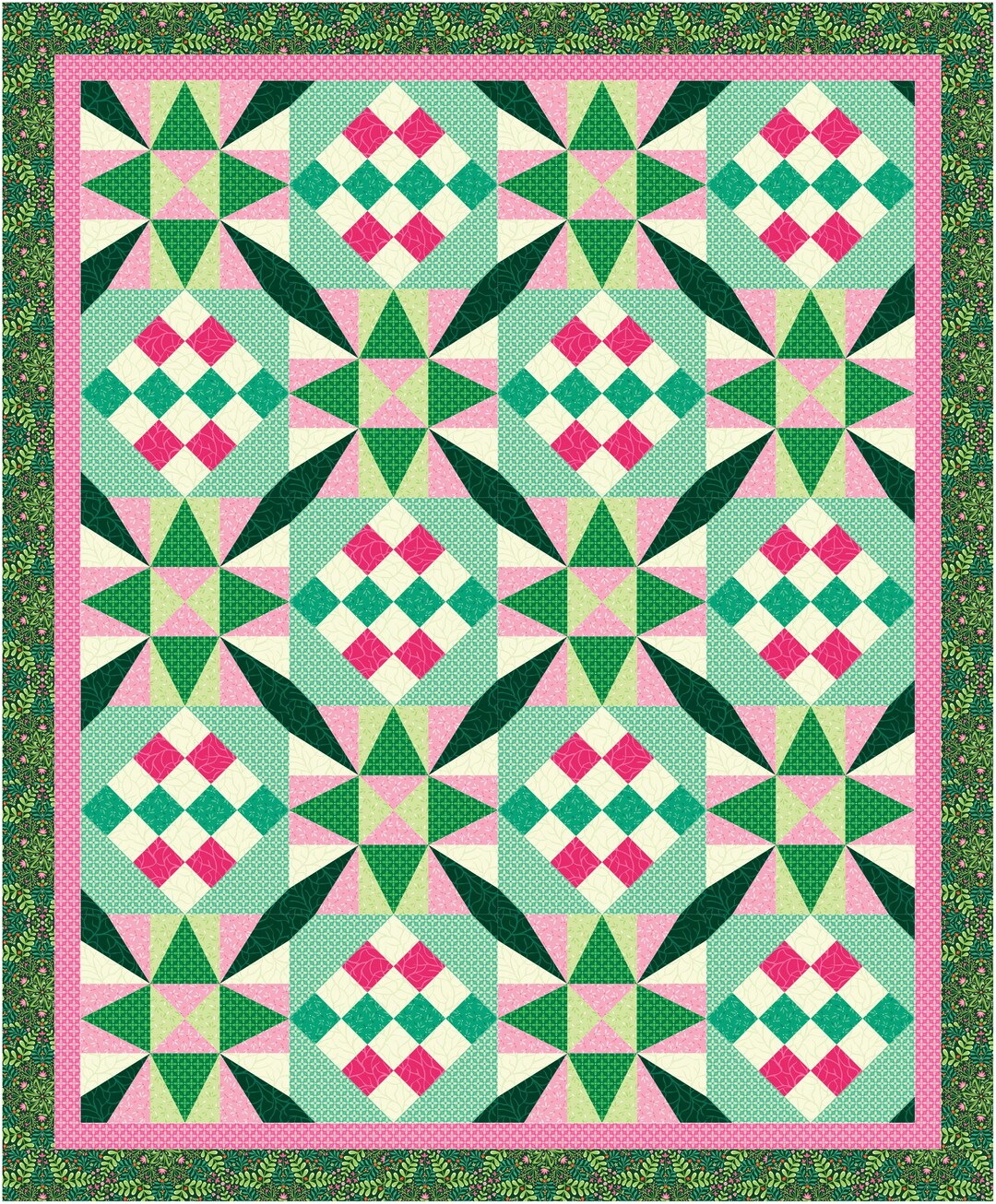 Star Quilt PDF Pattern Checkerboard Quilt PDF Pattern - Etsy