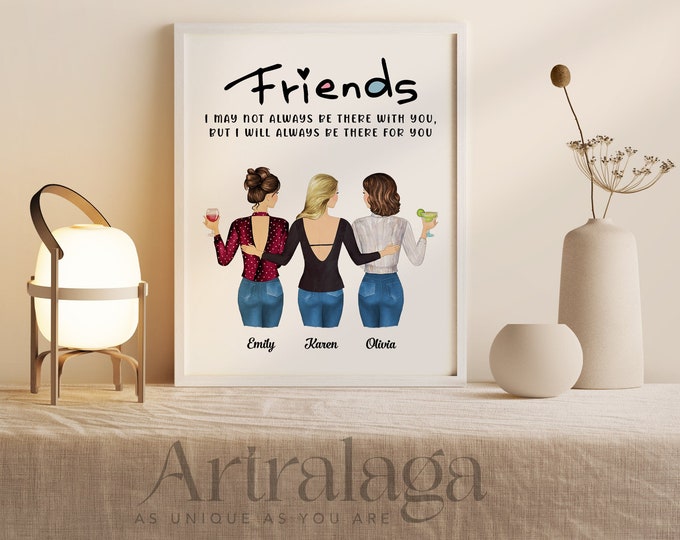 Custom Best Friend Art Print: Celebrate Your Special Bond Show Your ...