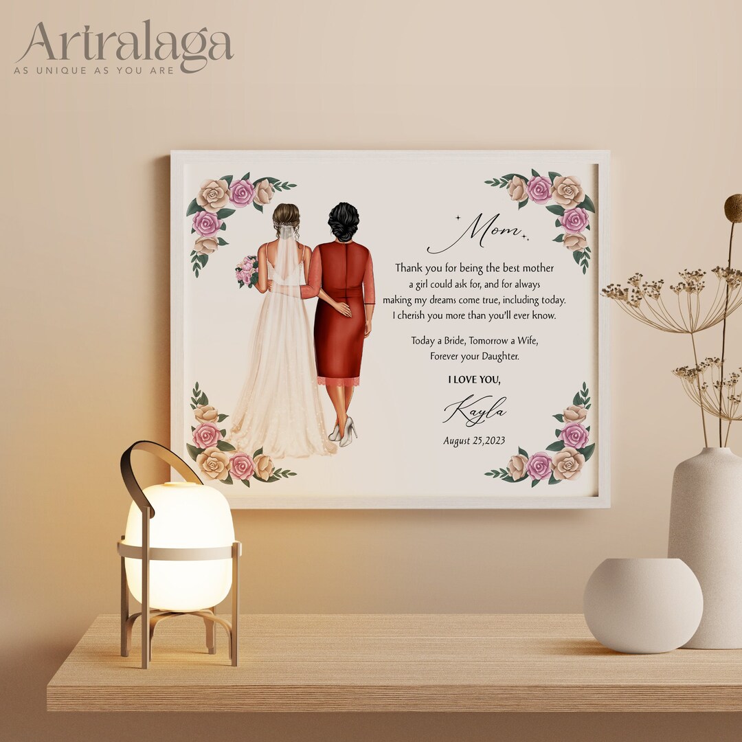 Custom Print Art for Mother of the Bride • Custom Bride and Mother ...