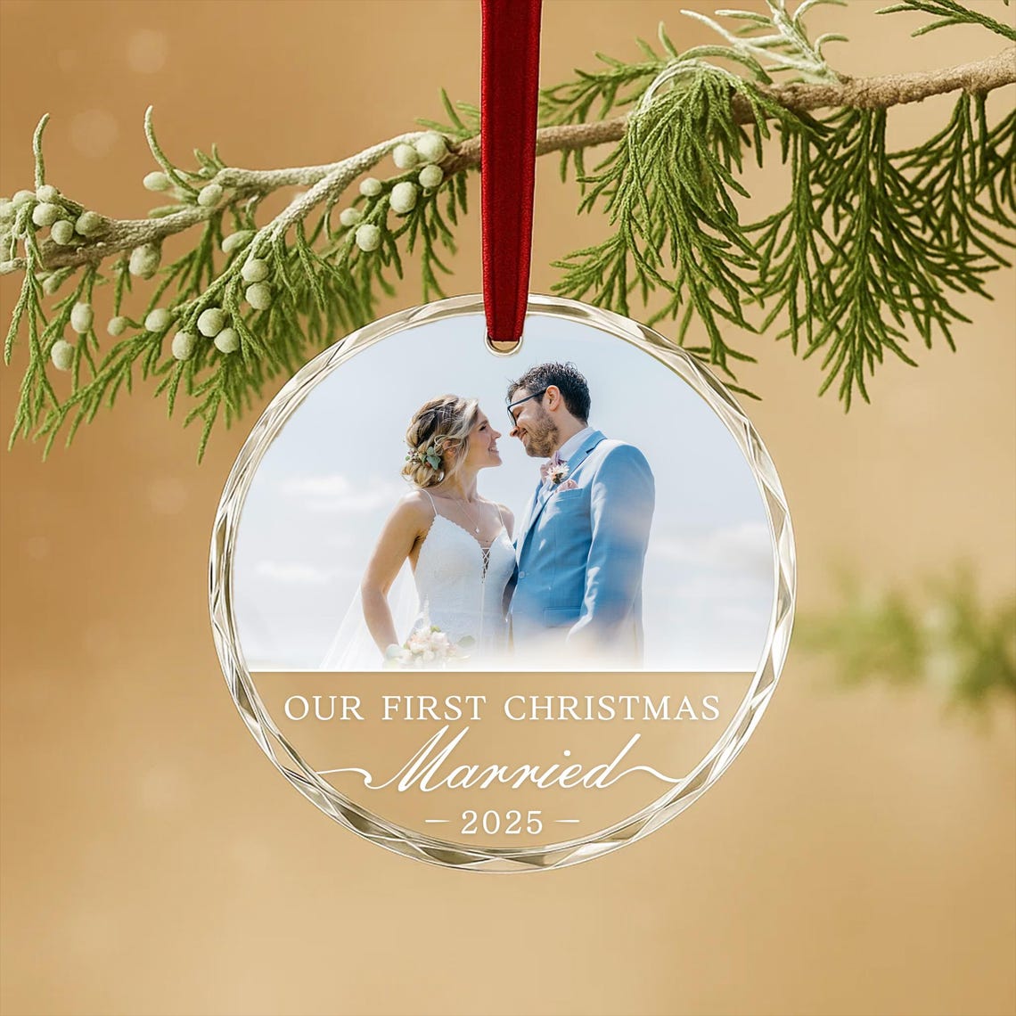 Our First Christmas Married, Custom Married Ornament, Wedding Gift for ...